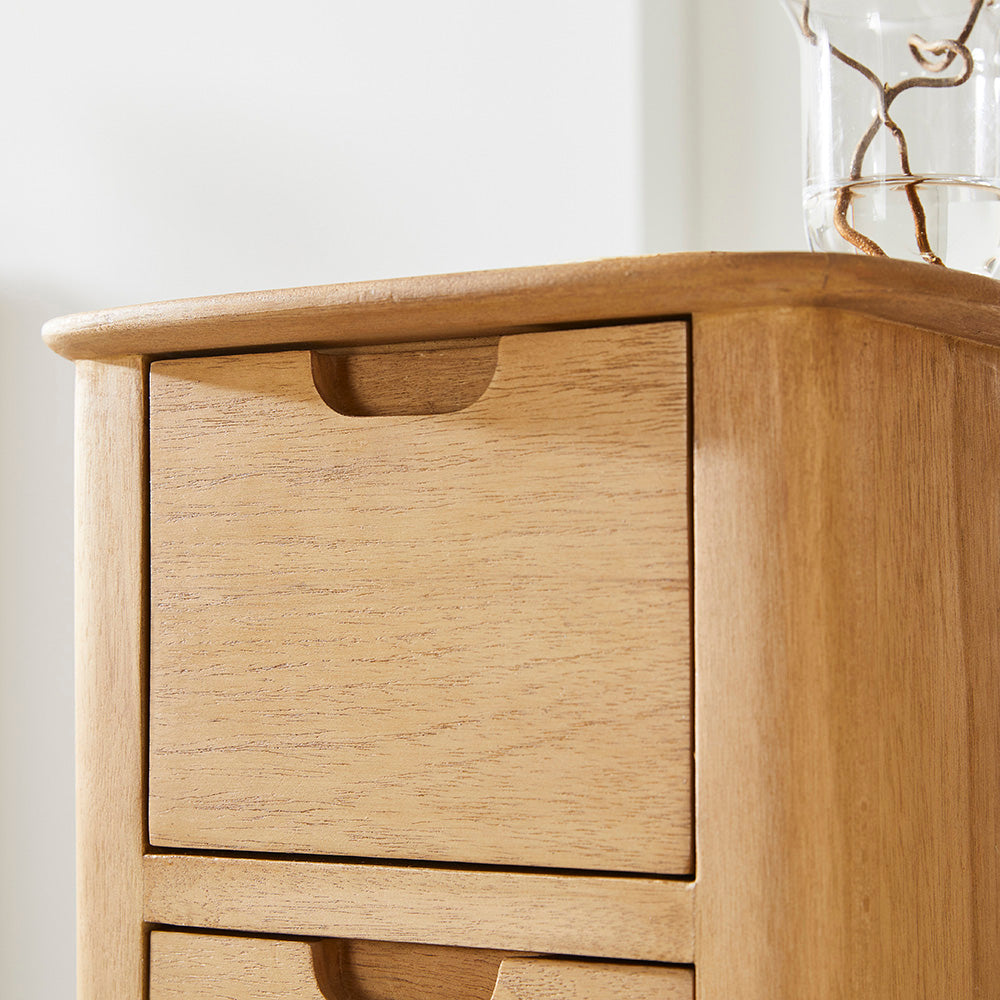 Oak side table with shelf store