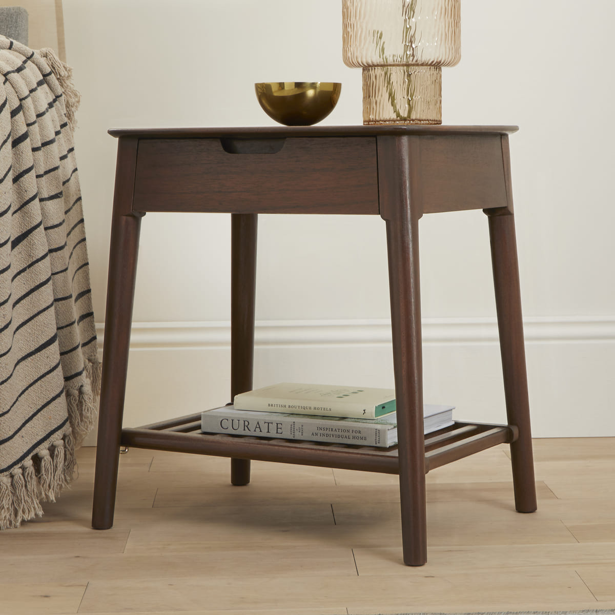 Norway Walnut Nightstand & Side Table – Fishe and Lilly